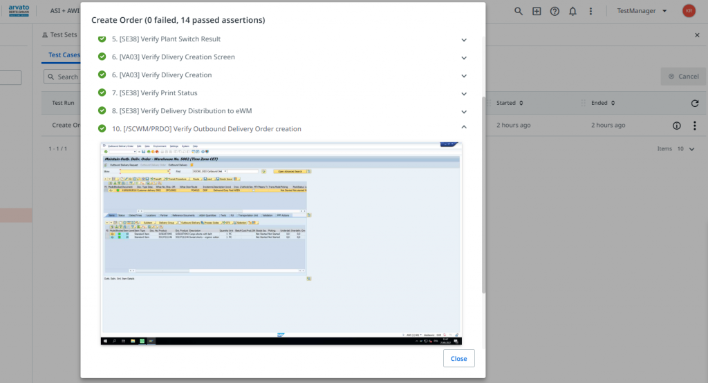 Automation of Regression Testing in SAP S/4 HANA Environment - Arvato